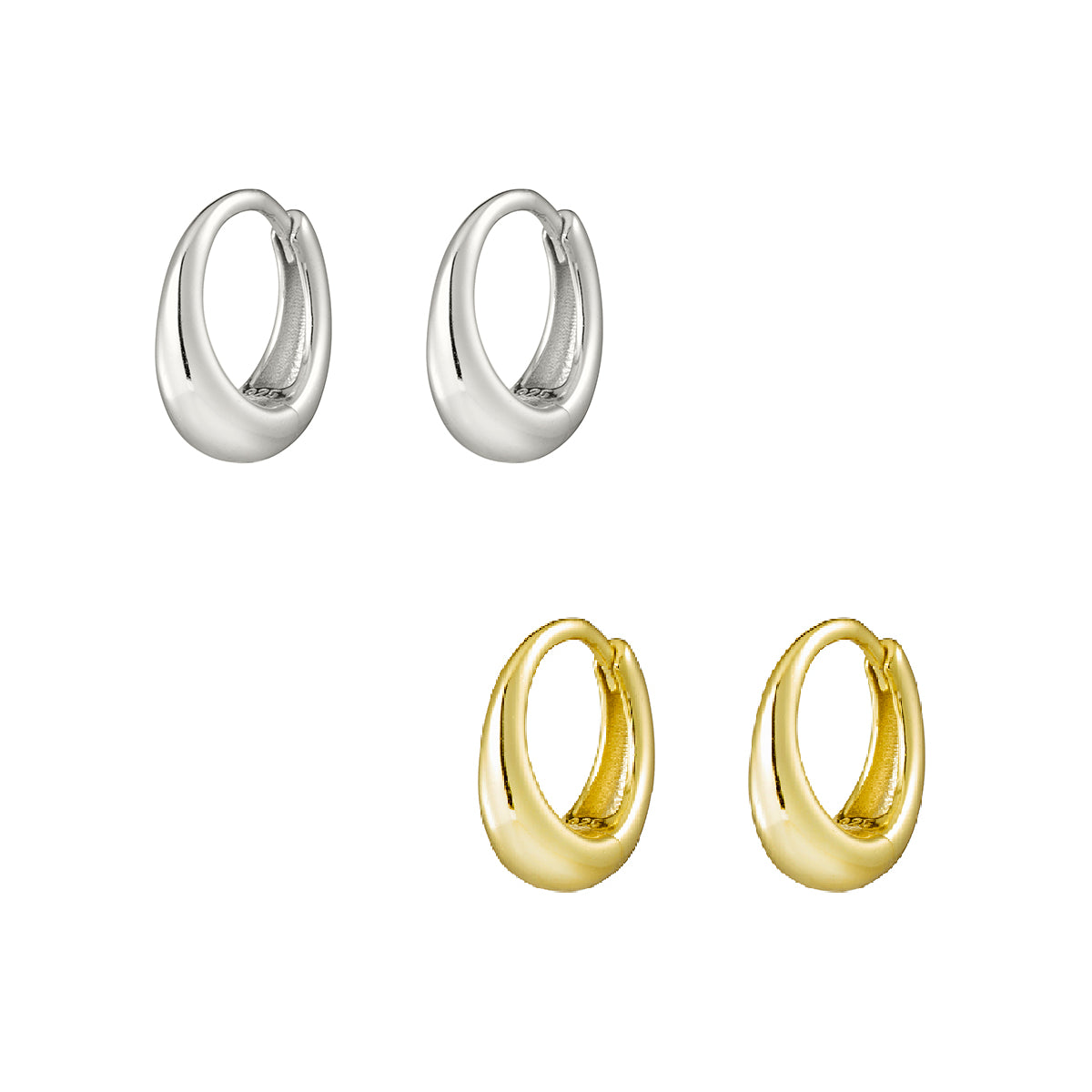 Petite Concave Hoop Earrings – The Silver Store