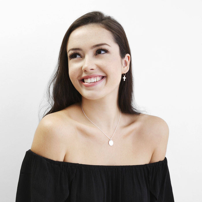 Engraved Silver Disc Necklace - Personalised Jewellery | The Silver Store