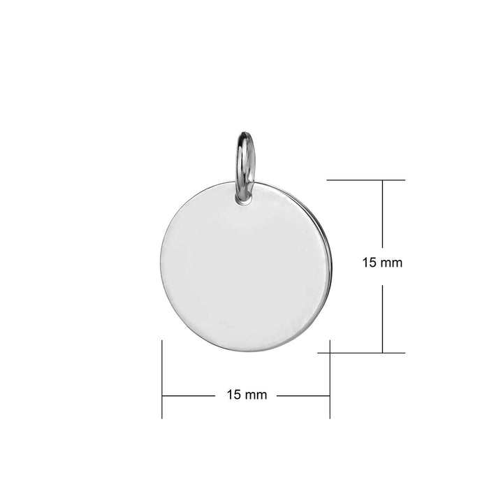 Engraved Silver Disc Pendant - Custom Jewellery from The Silver Store